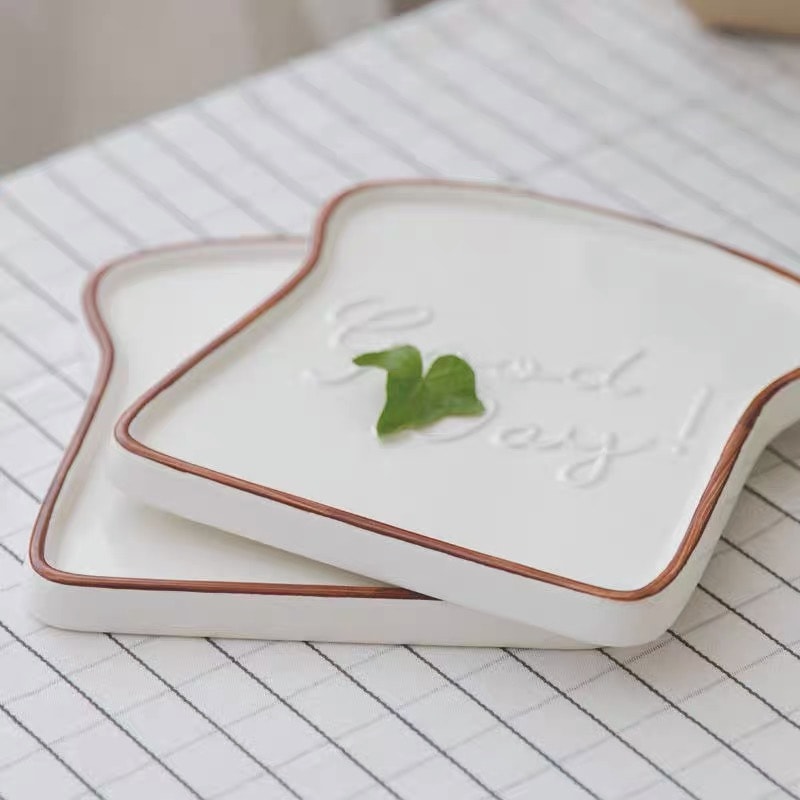 Ceramic Toast Shaped Plate