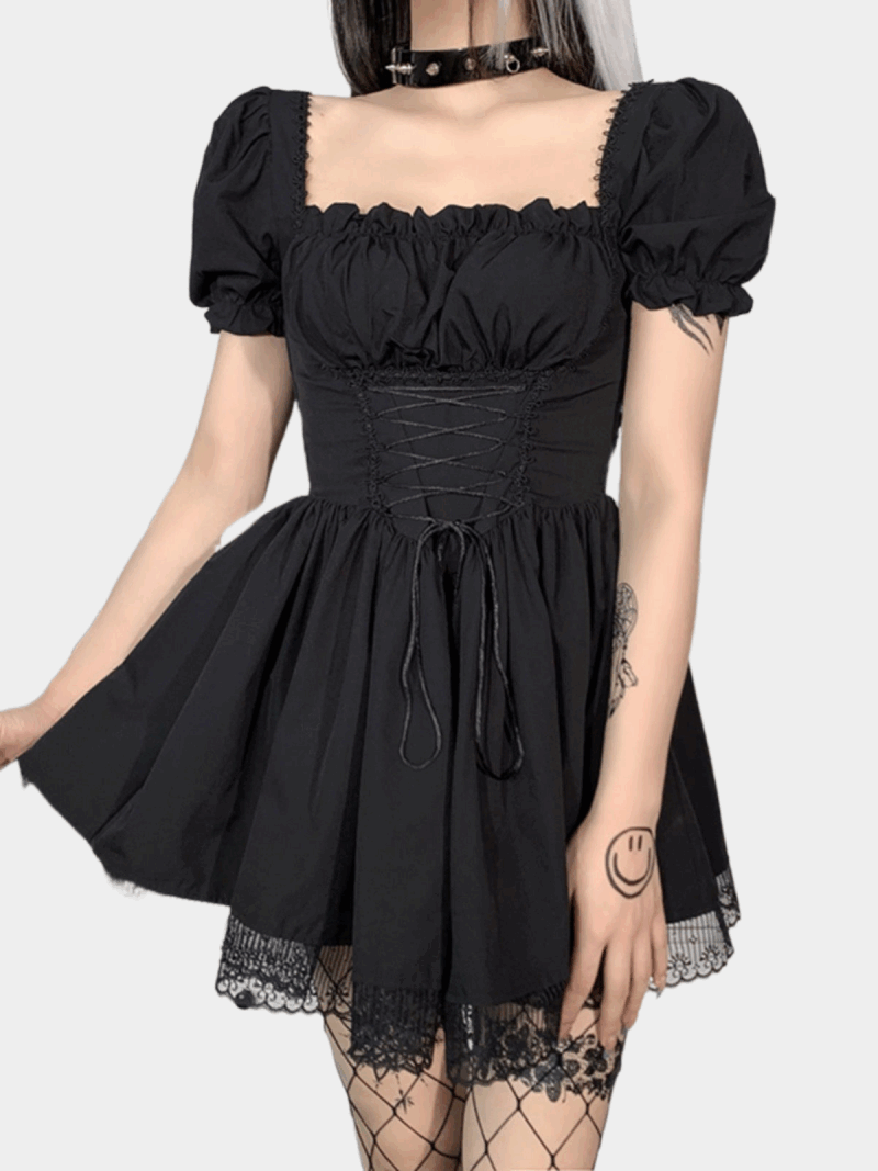 Dark Lolita Goth Mini Dress