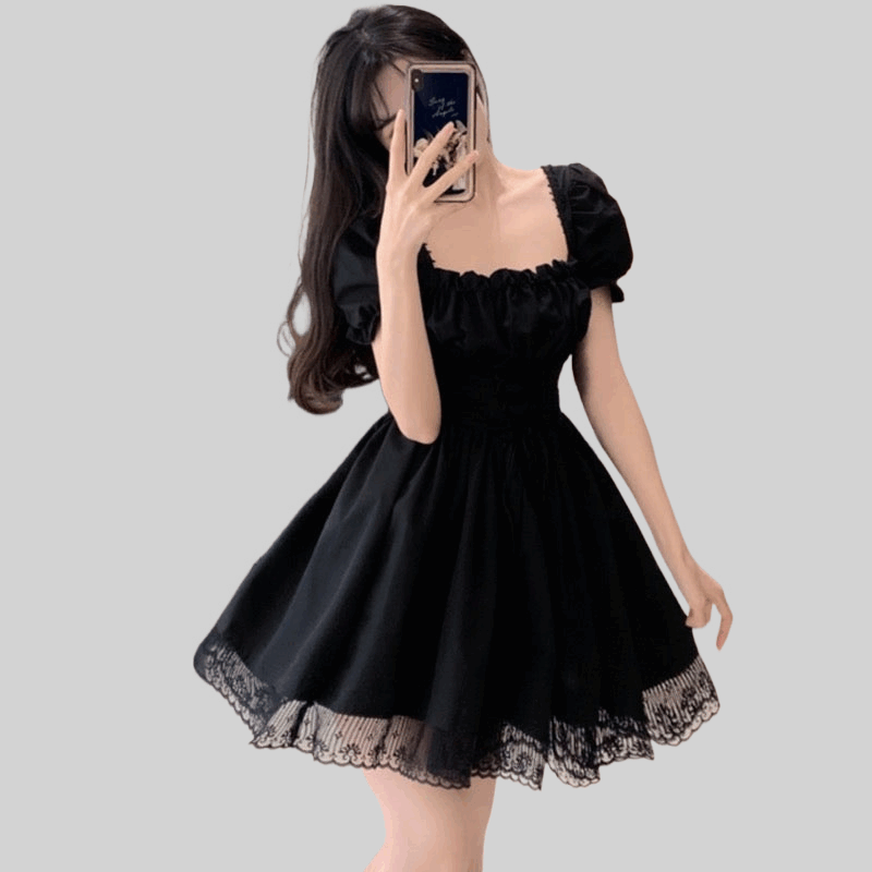 Dark Lolita Goth Mini Dress