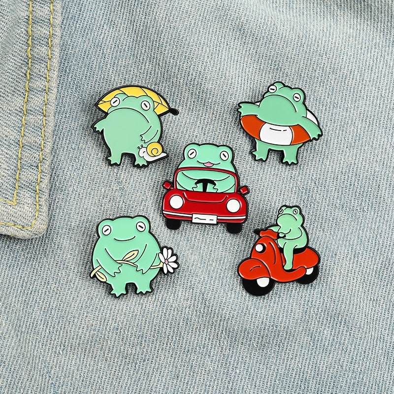 Cute Cartoon Frog Series Broche