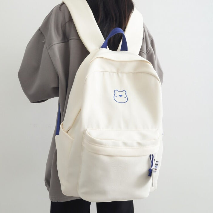 Japanese Simple Style Cartoon Bear Backpack