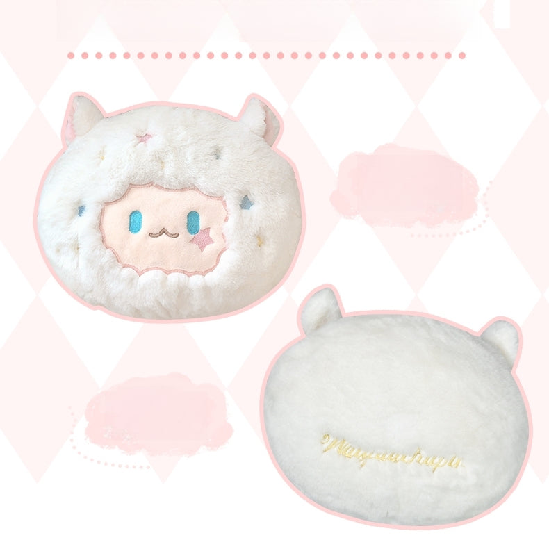 Kawaii Cute White Cartoon Sheep Plush Shoulder Bag