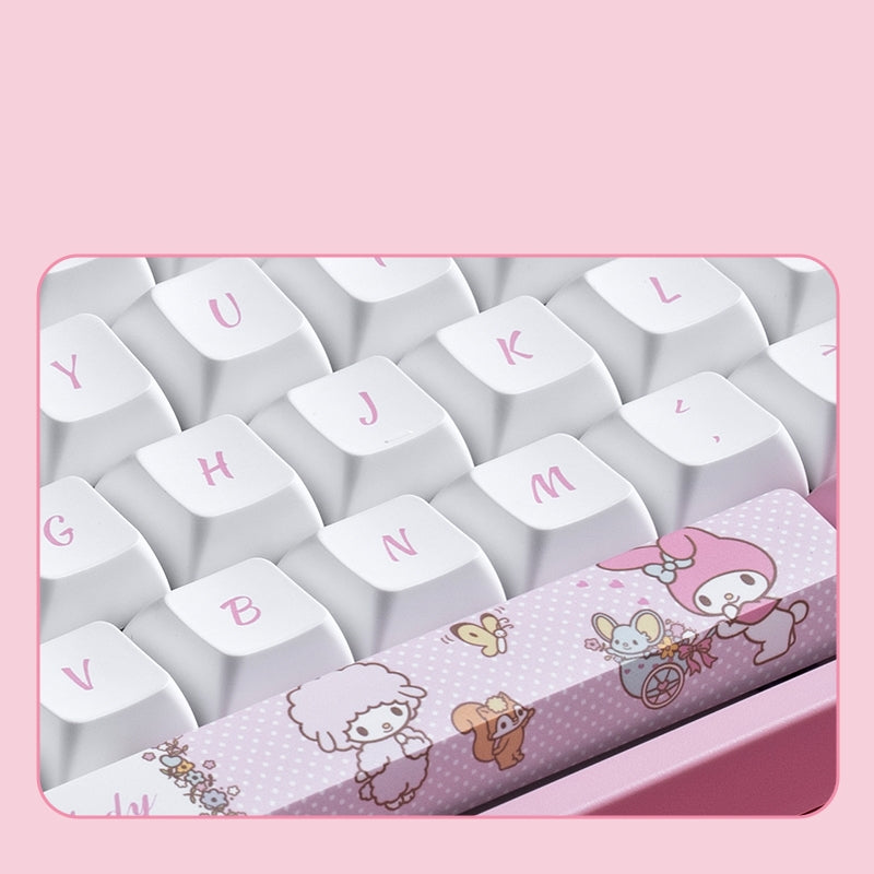 Kawaii Pink Aesthetic My Melody Mechanical Keyboard