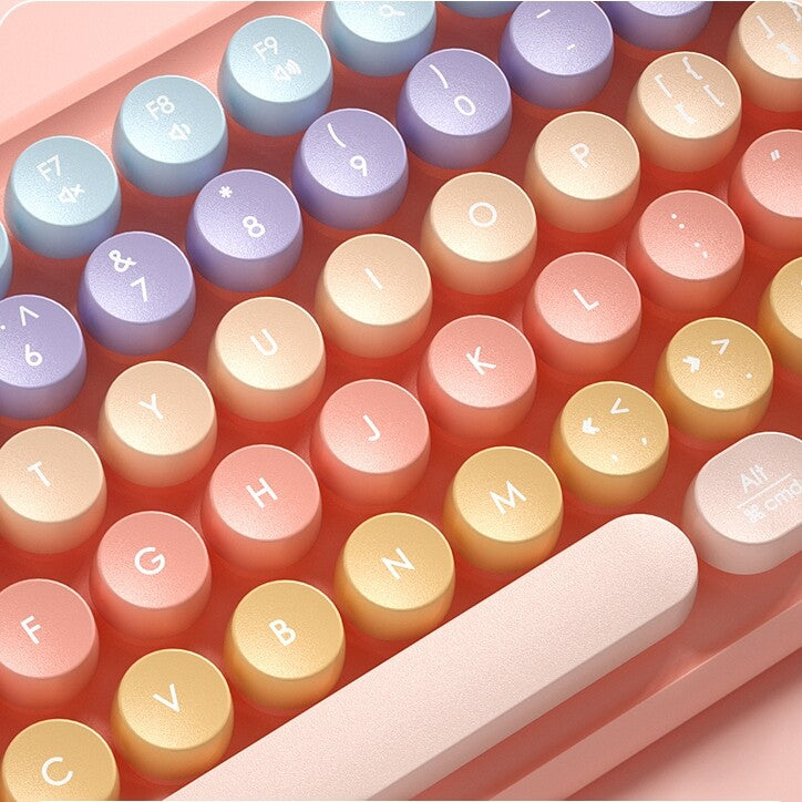 Kawaii Pink Aesthetic Wireless Keyboard And Mouse Set