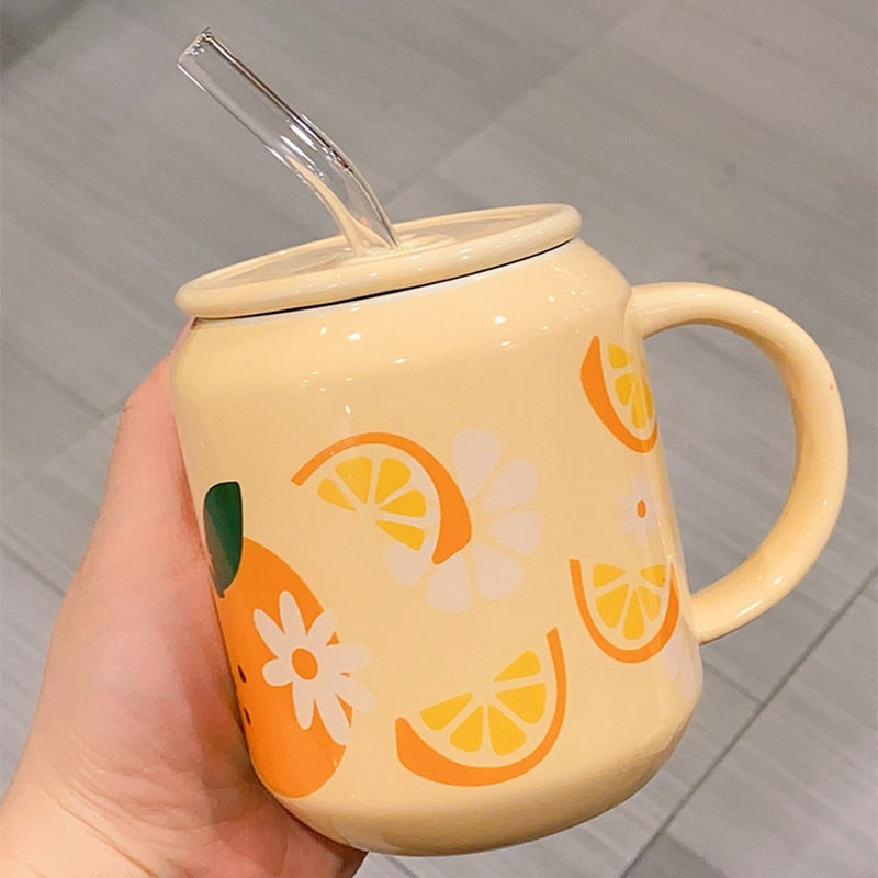 Kawaii Straw Fruit Cup