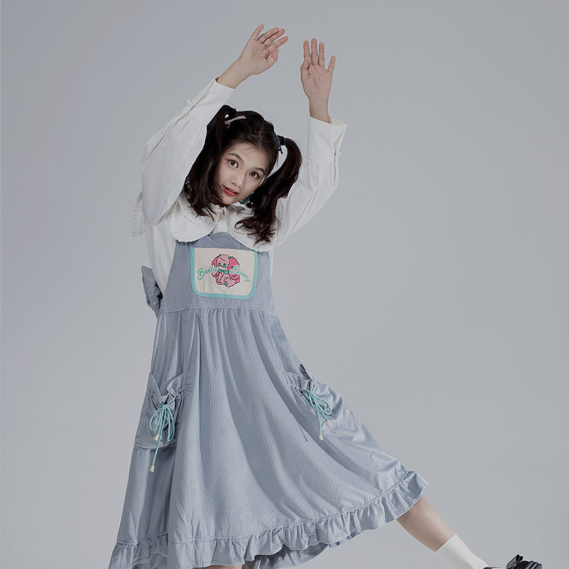 Sweet style Soft Girl Strap Dress