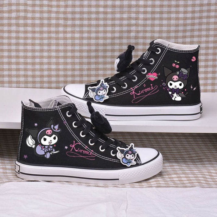 Cartoon Print High-top Canvas Shoes