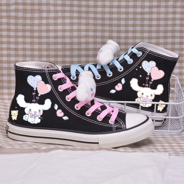 Cartoon Print High-top Canvas Shoes