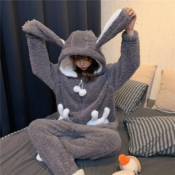 Kawaii Rabbit Plush Pajamas